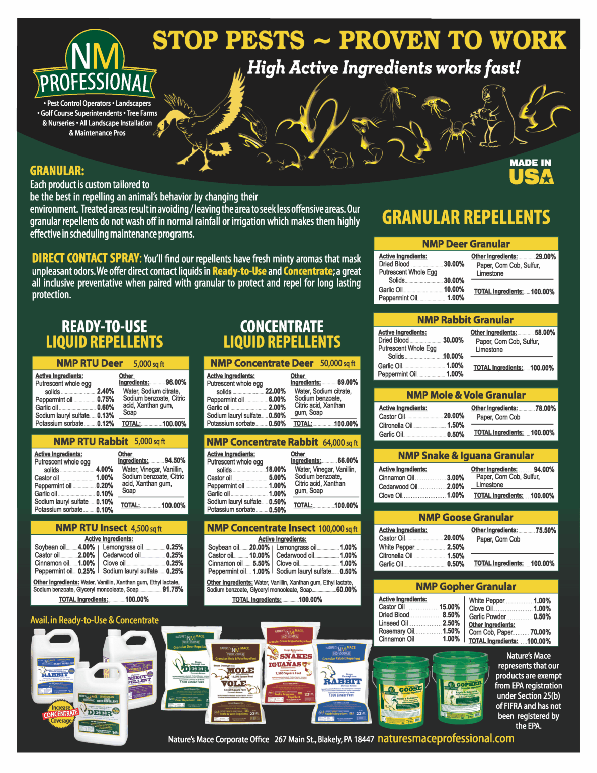 Ingredient Sheet – Nature's MACE Pro
